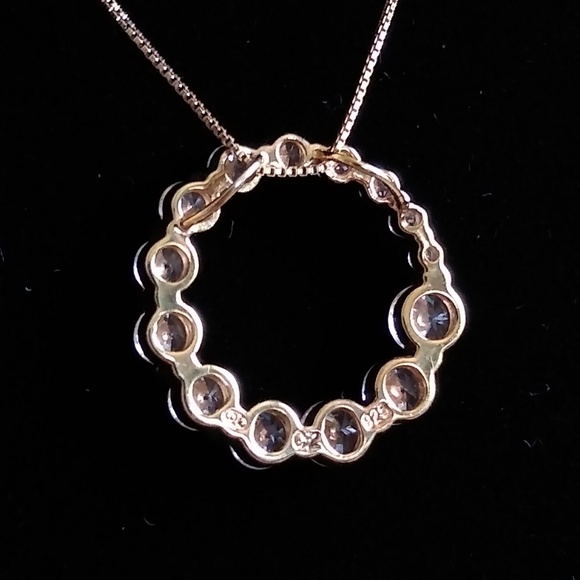 DL | Jewelry | Open Circle Cz In Gold On Silver Vermiel | Poshmark